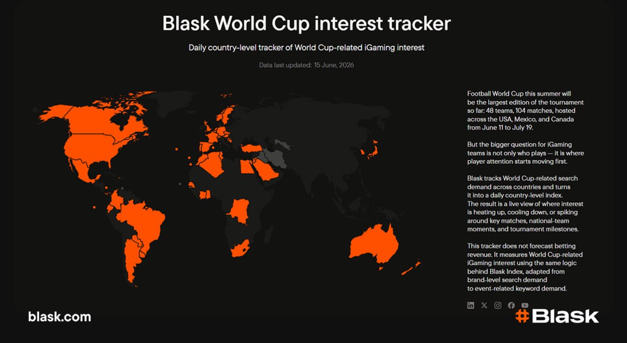New Blask heatmap tracks real-time interest across World Cup 2026 ...